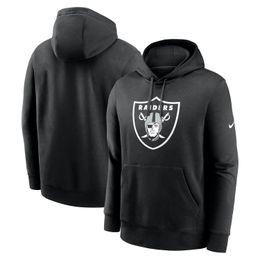 Nike Damen Kapuzenpullover "Nike Hoodie Las Vegas Raiders Nike Club Logo", schwarz, Gr. S, 82% Baumwolle, 18% Polyester, Pullover