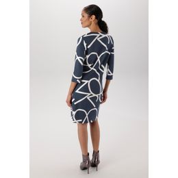 Damen Jerseykleidmarine, offwite, Gr. 36, Aniston SELECTED, bedruckt, gemustert, Milano Rib, Obermaterial: 85% Viskose, 10% Polyester, 5% Elasthan,