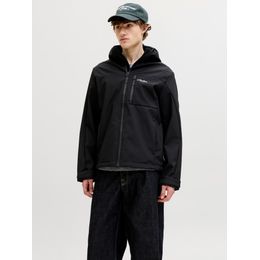 Jack & Jones JACK & JONES Herren Softshelljacke "JJNORTH SOFTSHELL JACKET", schwarz, Gr. XS, unifarben, Web, Obermaterial: 100% Polyester, Jacken