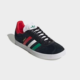 Herren Sneaker "ADIDAS GAZELLE JAMAIKA X BOB MARLEY", adidas Performance, Gr. 38,5, schwarz, Leder, Schuhe, Nations Pack Mexiko