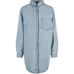 Urban Classics Damen A-Linien-Kleid "Urban Classics Ladies Oversized Denim Shirt Dress", blau, Gr. XXXL, unifarben, 100% Baumwolle, Kleider