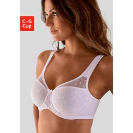 Damen Minimizer-BH, NUANCE BY LASCANA, Gr. 70, wei&szlig;, Microtouch, Obermaterial: 79% Polyamid, 15% Polyester, 6% Elasthan, BHs, mit B&uuml;gel, gemoldet mit