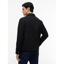 Tommy Hilfiger Herren Kurzjacke "LIGHT WEIGHT TWILL SHACKET"schwarz, Gr. XXL, Twill, Obermaterial: 100% Polyester. Futter: 100% Polyester, Jacken,