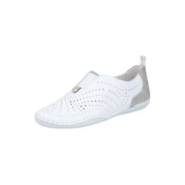 Rieker Slipper Damen Gr&ouml;&szlig;e 37 grau / wei&szlig; Sommerschuhe