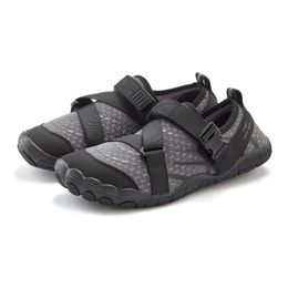 Venice Beach Damen Aquaschuh "Badelatsche, Badeschuhe, Badeschlappe, Barfu&szlig;schuh, leichter Slipper", Gr. 38, grau, Obermaterial: 100% Textilmaterial.