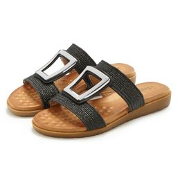 Vivance Damen Pantolette "Sandale, Sommerschuh, offener Schuh, Mule", Gr. 38, schwarz, Obermaterial: 100% Synthetik. Decksohle: 100% Textilmaterial.