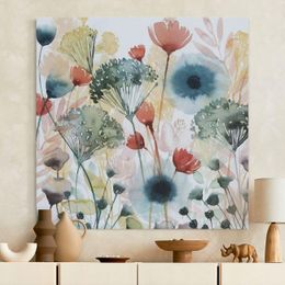 Bilderwelten Akustikbild Wildblumen im Sommer I