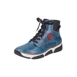 Rieker Lace-Up Ankle Boots '45943' female size 40 Gentian / Chestnut brown / Black