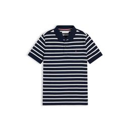 TOMMY HILFIGER Shirt 'Essential Regular Fit Flag Embroidery' boy size 176 Dark blue / White