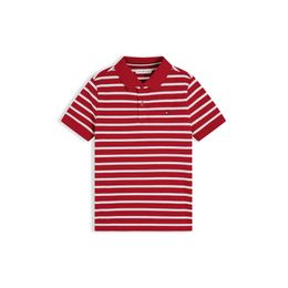TOMMY HILFIGER Shirt 'Essential Regular Fit Flag Embroidery' boy size 176 bright red / White
