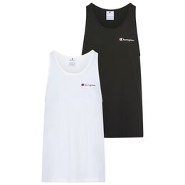 Champion Herren Tanktop, schwarz-wei&szlig;, Gr. S, Obermaterial: 100% Baumwolle, Tops, im 2er-Pack, mit Rundhalsausschnitt, sportlicher Stil, aus Baumwolle