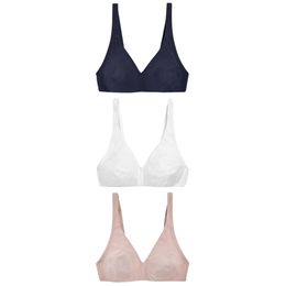 next Bra female size 80 marine blue / Powder / White