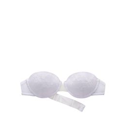 Lascana Damen Schalen-BH, Gr. 85, wei&szlig;, Spitze, Obermaterial: 54% Polyester, 40% Polyamid, 6% Elasthan, BHs, mit transparentem R&uuml;ckenteil und