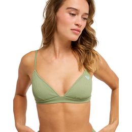Roxy Damen Triangel-Bikini-Top "Roxy Love Fixed Tri", gr&uuml;n, Gr. L, Obermaterial: 91% Nylon, 9% Elasthan., Bikini-Oberteile