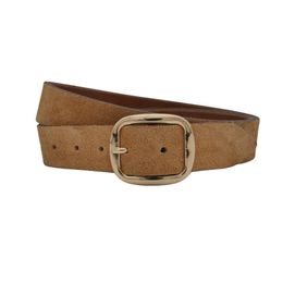 AnnaMatoni Damen Lederg&uuml;rtel "AnnaMatoni Damen Lederg&uuml;rtel in hochwertigem Velour Leder 3,5cm", beige, Gr. 110, 100% Leder, G&uuml;rtel