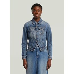 G-Star Raw G-STAR Damen Jeansjacke "Pitched Hem Slim Jacke", blau, Gr. S, Obermaterial: 100% Baumwolle, Jacken