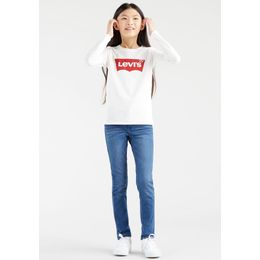 LEVI'S KIDS M&auml;dchen Langarmshirt "LVG L/S BATWING TEE", rot, Gr. 14, bedruckt, Jersey, Obermaterial: 100% Baumwolle, Shirts, mit Logo Print for GIRLS