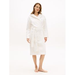 Damen Bademantel, Tommy Hilfiger Underwear, Gr. S, wei&szlig;, Obermaterial: 100% Baumwolle, Hausm&auml;ntel, mit Waffelstruktur