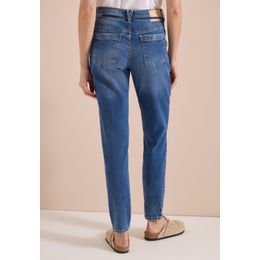 Cecil Damen Comfort-fit-Jeans, blau, Gr. 33, unifarben, Jeans, 82% Baumwolle, 16% Polyester, 2% Elasthan, Jeans, Middle Waist