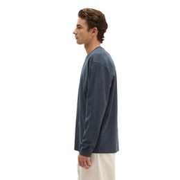 Marc O'Polo MARC O'POLO Herren Langarmshirt "aus schwerem Bio-Baumwoll-Jersey", blau, Basic, Gr. M, unifarben, Obermaterial: 100% Baumwolle, Shirts