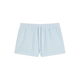 Bershka Shorts Damen Gr&ouml;&szlig;e 34 hellblau / wei&szlig;