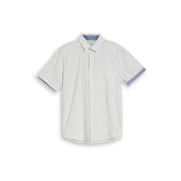 Tom Tailor Button Up Shirt male size M Aqua / Black / White