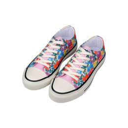 DOGO Damen Sneaker "Liria Low-Top Sneaker Floral Damen Sneaker", Gr. 38, bunt, Textil, Schuhe, Handgefertigt