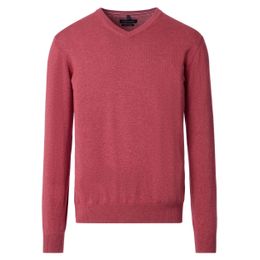 Casamoda Herren Strickpullover "Casamoda Pullover uni", rot, Gr. L, 100% Baumwolle, Pullover