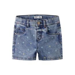 name it Shorts'NMFSalli' M&auml;dchen Gr&ouml;&szlig;e 98 blue denim / hellblau / gelb / rosa