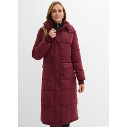 bonprix Damen Steppmantel "Wintermantel mit seitlichen Rei&szlig;verschl&uuml;ssen", rot, Gr. 40, unifarben, Steppware, Obermaterial: 88% Polyester, 12%