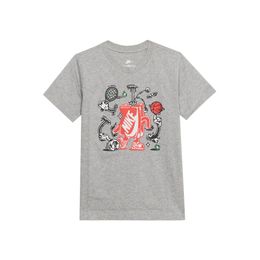 Nike Sportswear T-Shirt Jungen Gr&ouml;&szlig;e 138/147 graumeliert / knallrot / schwarz / offwhite