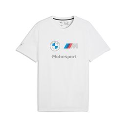 Puma Herren T-Shirt "BMW MMS ESS LOGO TEE", wei&szlig;, Gr. L, unifarben, Jersey, Obermaterial: 100% Baumwolle, Shirts, Kurzarm, mit Rundhalsausschnitt,