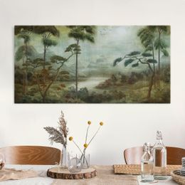 Bilderwelten Akustikbild Die Pagoda am See