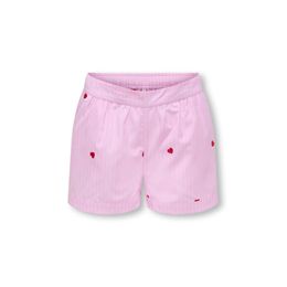 Only Girls Shorts 'KOGNEW LINA' M&auml;dchen Gr&ouml;&szlig;e 152 hellpink / feuerrot / wei&szlig;