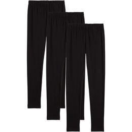bonprix M&auml;dchen Leggings, schwarz, Gr. 176, Jersey, Obermaterial: 95% Baumwolle, 5% Elasthan, Hosen, aus Baumwolle und Elasthan, Skinny Fit, f&uuml;r
