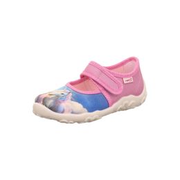 Superfit Hausschuh 'BONNY' M&auml;dchen Gr&ouml;&szlig;e 24 saphir / grau / hellpink / offwhite