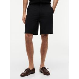 Tommy Hilfiger Herren Chinoshorts "DOVER", schwarz, Gr. 34, Web, Obermaterial: 72% Polyester, 19% Baumwolle, 9% Elasthan, Hosen, mit Flag-Stickerei
