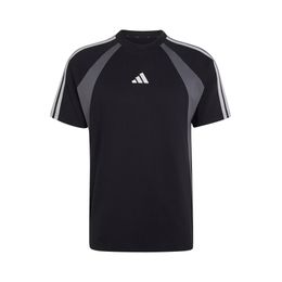adidas Sportswear Funktionsshirt 'Seasonal Essentials Colorblock' Herren Gr&ouml;&szlig;e XS dunkelgr&uuml;n / schwarz / wei&szlig;