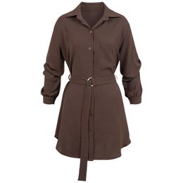 Cloud5ive Kleid Damen Gr&ouml;&szlig;e 40 braun Sommerkleid