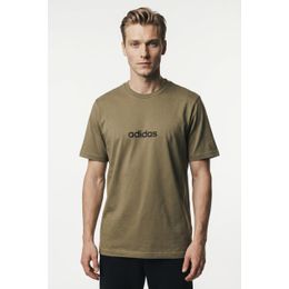 Herren T-Shirt "M LIN SJ T", gr&uuml;n, Gr. S, adidas Sportswear, Obermaterial: 100% Baumwolle, Shirts, &uuml;berschnittene Schultern, Kurzarmdesign, aus