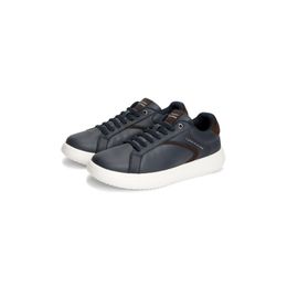 Tommy Hilfiger Herren Sneaker "TH MODERN LIGHTCUP LEATHER", Gr. 40, blau, Lederimitat, Nappaleder, Schuhe, Freizeitschuh, Halbschuh, Schn&uuml;rschuh mit