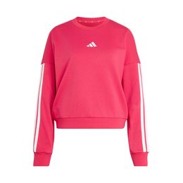 adidas Sportswear Sportsweatshirt 'ESSENTIALS 3-STRIPES FRENCH TERRY' Damen Gr&ouml;&szlig;e L himbeer / wei&szlig;