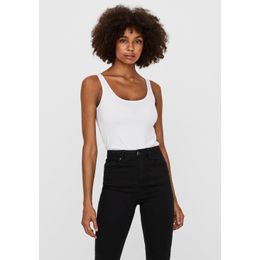 V&eacute;ro Moda VERO MODA Damen Longtop "VMMAXI", wei&szlig;, Basic, Gr. L, unifarben, Jersey, Obermaterial: 93% Baumwolle, 7% Elasthan, Tops