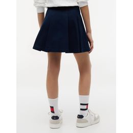 Tommy Hilfiger M&auml;dchen Faltenrockschwarz night navy, Gr. 12, unifarben, Web, Obermaterial: 96% Baumwolle, 4% Elasthan. Futter: 100% Baumwolle, R&ouml;cke,