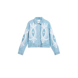 Desigual Winterjacke 'CHAQ_BORDER 26SWED04' Damen Gr&ouml;&szlig;e S blue denim