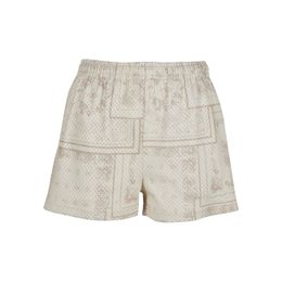 Karl Kani Damen Shorts "Karl Kani Signature Mesh Mini Shorts", beige, Gr. XL, 100% Polyester, Hosen