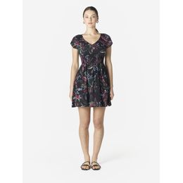 Koroshi Kleid Damen Gr&ouml;&szlig;e 36 gr&uuml;n / rot / schwarz / wei&szlig;