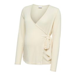 MAMALICIOUS Umstand Shirt 'MLLEONORA TESS' Damen Gr&ouml;&szlig;e L creme
