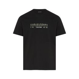 Herren T-Shirt "CALVIN KLEIN FUTUR"schwarz, Gr. XXL, Calvin Klein Jeans, unifarben, Web, Obermaterial: 100% Baumwolle, Shirts, Regular fit mit