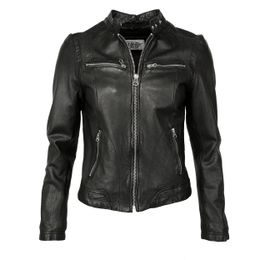 JCC Damen Lederjacke "8006", schwarz, Gr. L, Oberstoff: 100% Lammnappa. Futter: 65% Polyester, 35% Baumwolle. &Auml;rmelfutter: 100% Polyester, Jacken